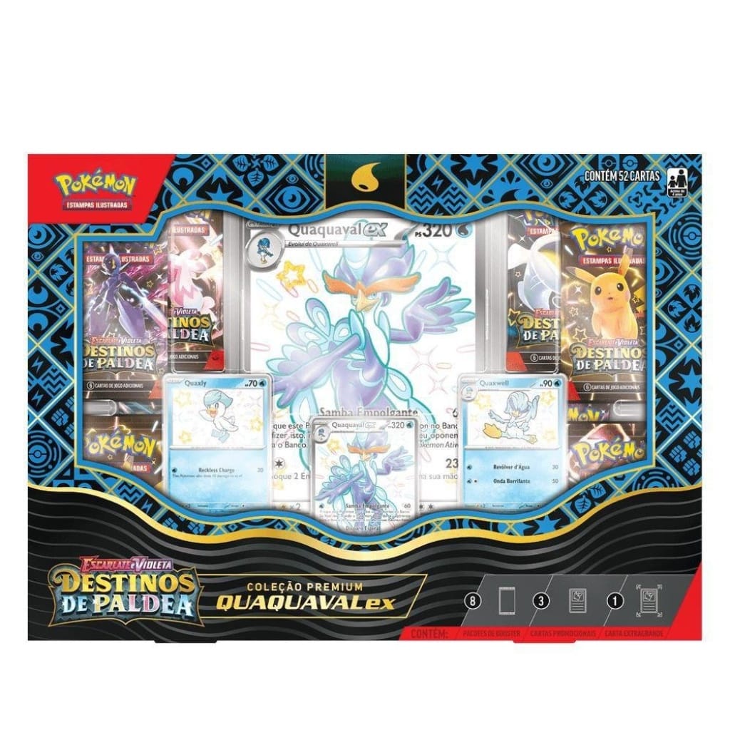 Pokémon TCG Paldean Fates Quaquaval EX Premium Collection - Ziggytoys