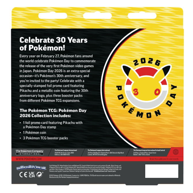 Pokemon TCG: 30 Anniversary 2026 Collection - Ziggytoys